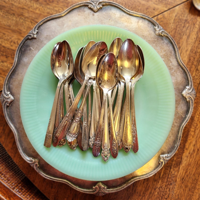 Tea Spoon 1 Vintage Silverplate Flatware Silverware Random Mismatched ...