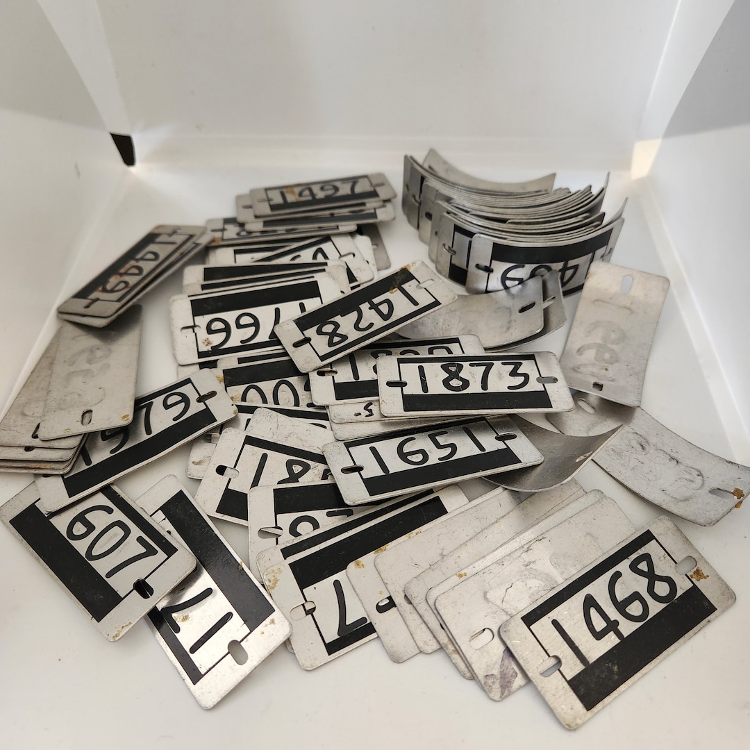 Locker Number Seat Metal Tags Craft LOT Supplies - Etsy