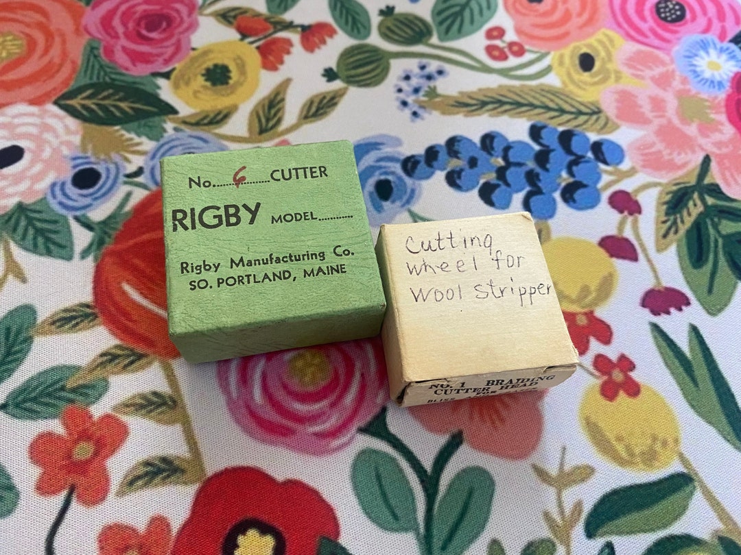 Vintage Rigby Fabric Cutting Wheel Heads for Wool Stripping for Bliss ...