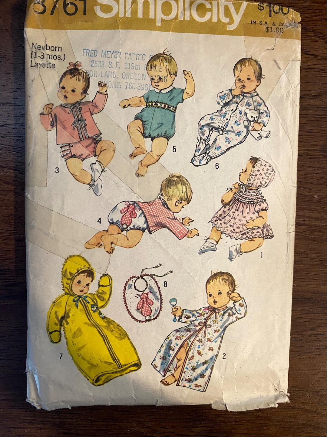 Vintage Sewing Patterns From 1960s-1990s for Newborns, Infants, Dolls ...