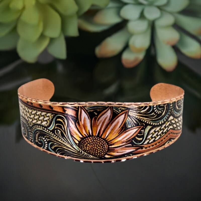 Floral Cuff Bracelet - Etsy