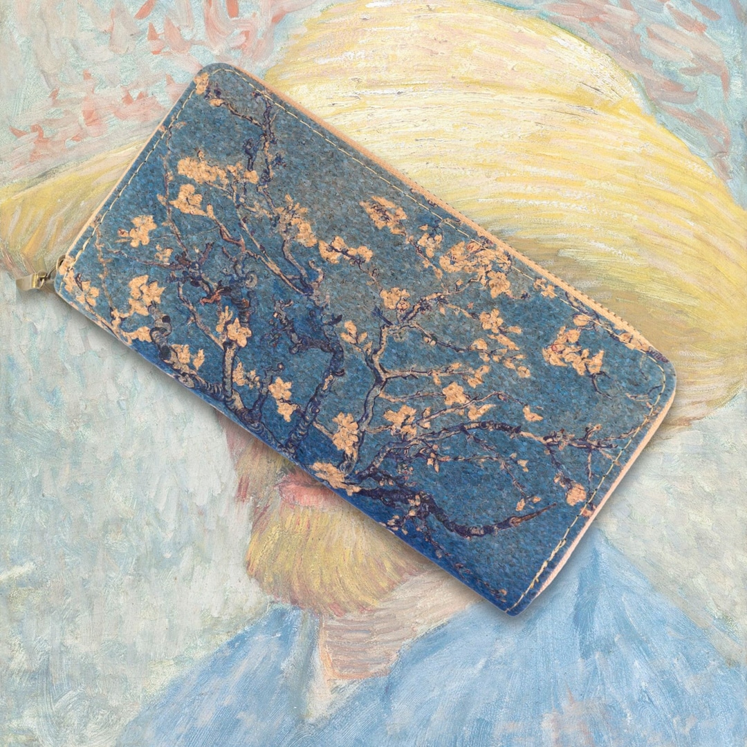 Van Gogh ALMOND BRANCHES Cork Wallet, Portuguese Cork Art Wallet, Cork ...