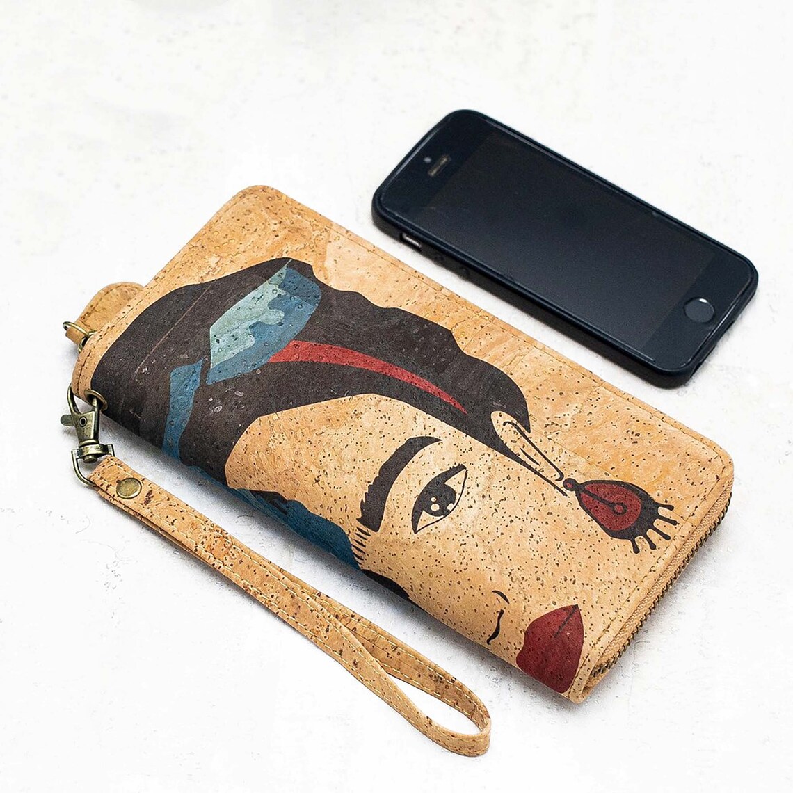 Cork Wallet Portuguese Cork Wallet FRIDA KAHLO Cork Wallet | Etsy