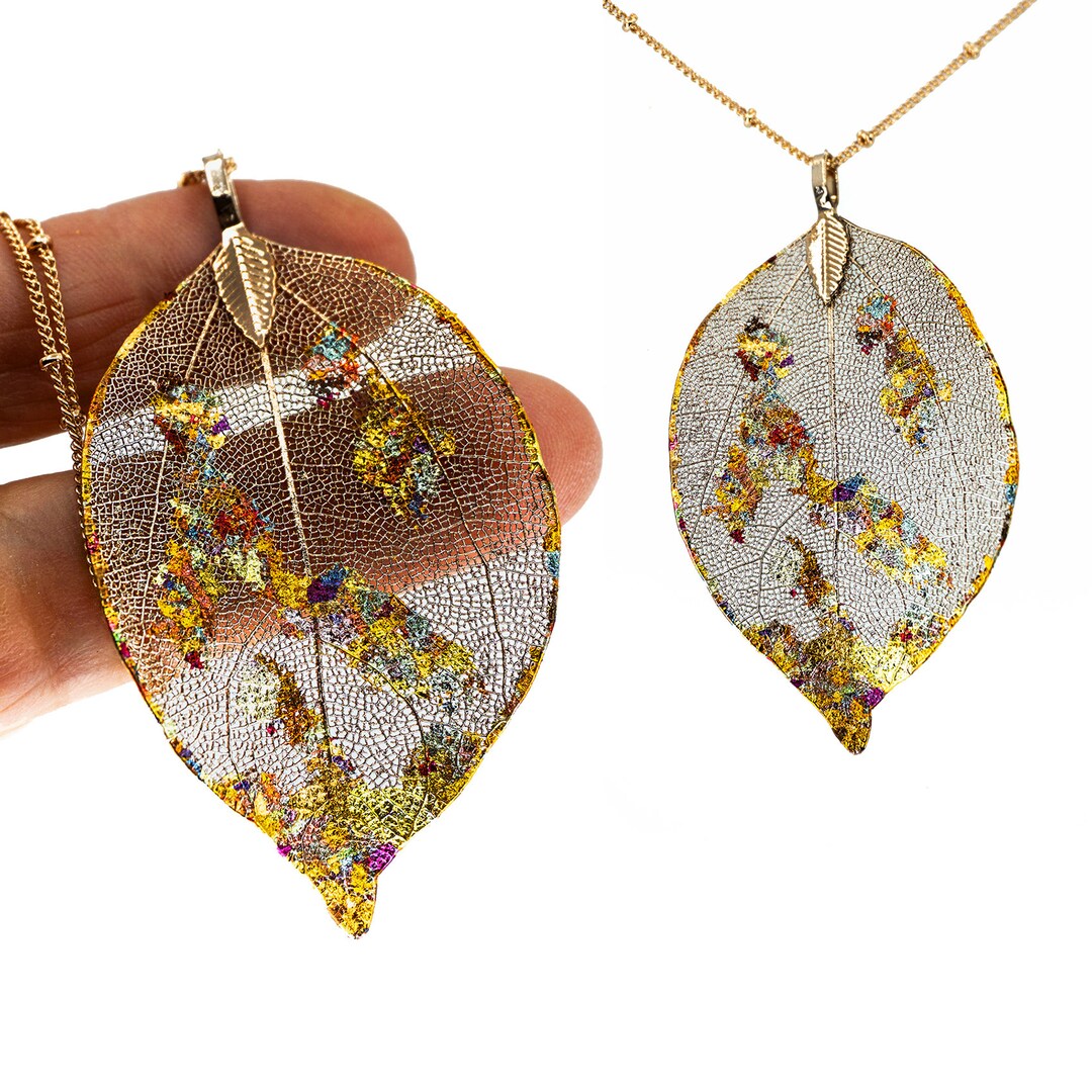 Leaf Jewelry, Nature Jewelry for Women, Real Leaf Pendant, Handmade ...