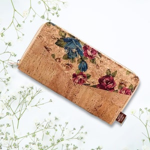 Portuguese Cork FLORAL Cork Wallet, Vegan Cork Wallet, Cork Accessories ...