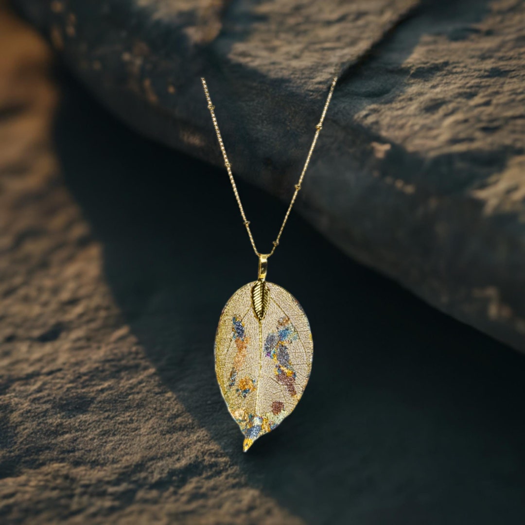 Leaf Pendant, Natural Leaf Pendant, Real Leaves Pendant, Real Leaf ...