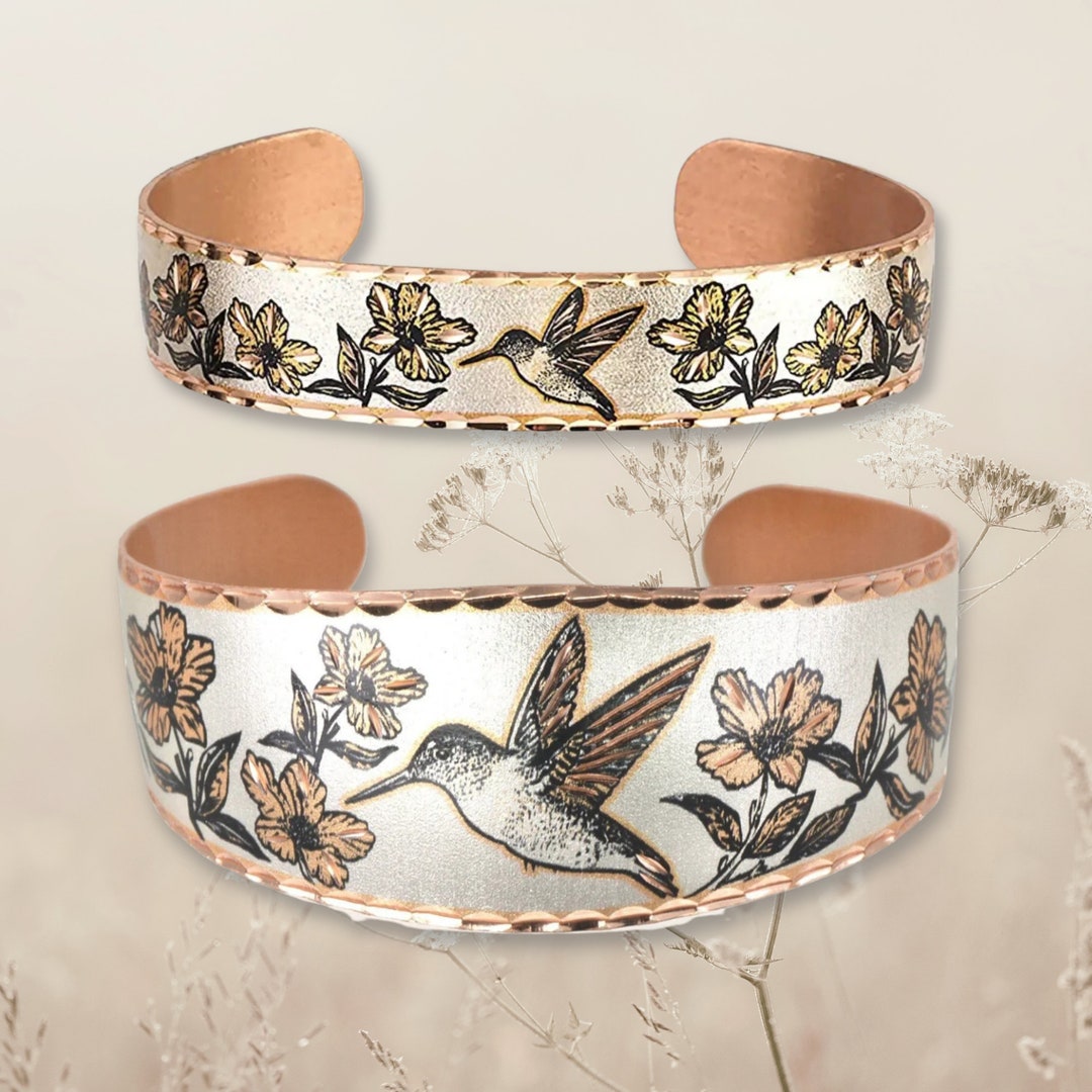 HUMMINGBIRD Cuff Hummingbird Bracelet Hummingbird Gifts - Etsy