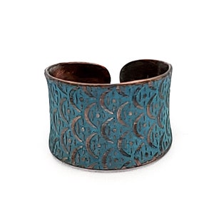 Copper Ring, Rustic Patina Ring, Copper Patina Ring, Artisan Patina ...