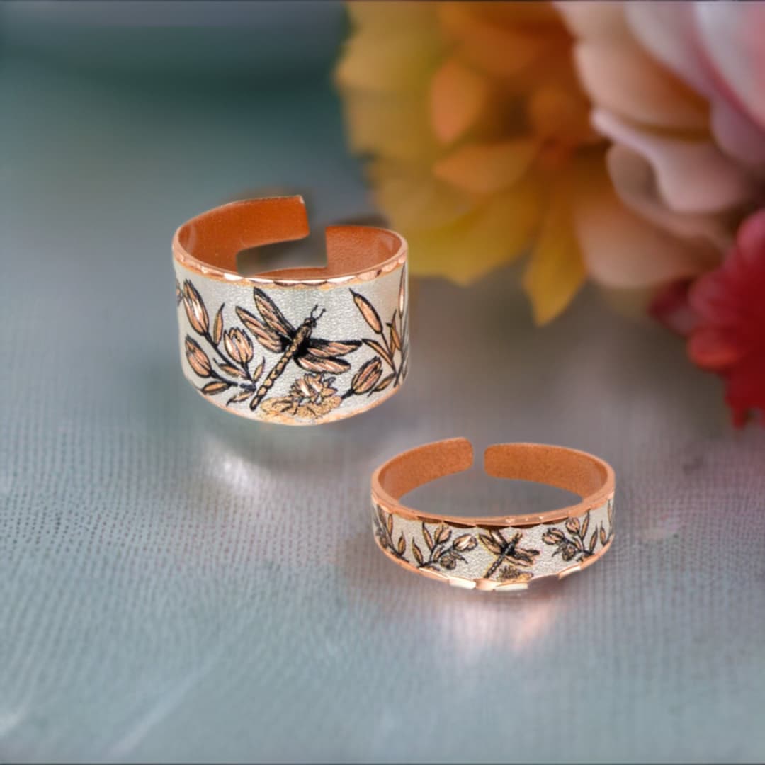 DRAGONFLY Copper Cuff Ring, Dragonfly Art Gifts, Dragonfly Art Jewelry ...