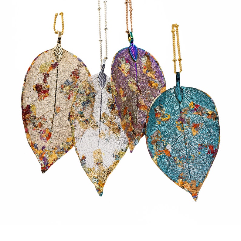 Leaf Jewelry Nature Jewelry for Women Real Leaf Pendant - Etsy
