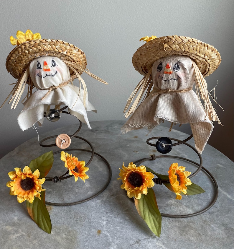 Vintage Bedspring Scarecrow, Fall Decor, Rustic Farmhouse Decor - Etsy