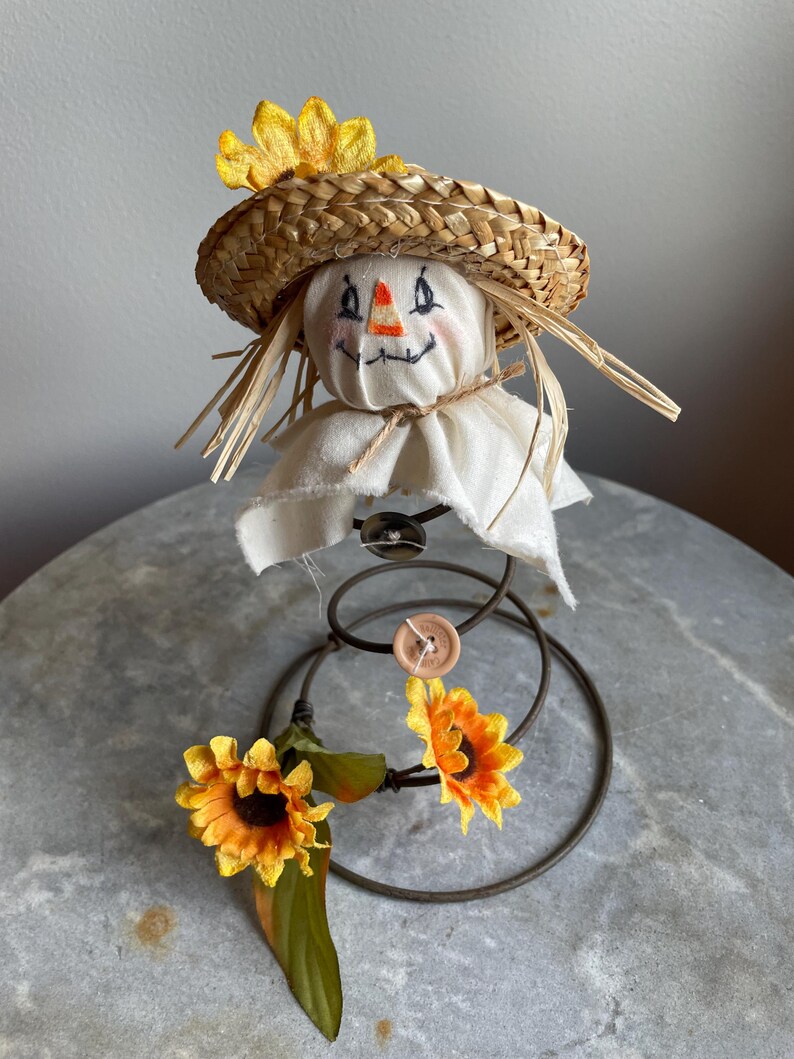 Vintage Bedspring Scarecrow, Fall Decor, Rustic Farmhouse Decor - Etsy