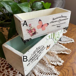 Painted Vintage Cheese Boxes: French Country Farmhouse Decor - Etsy