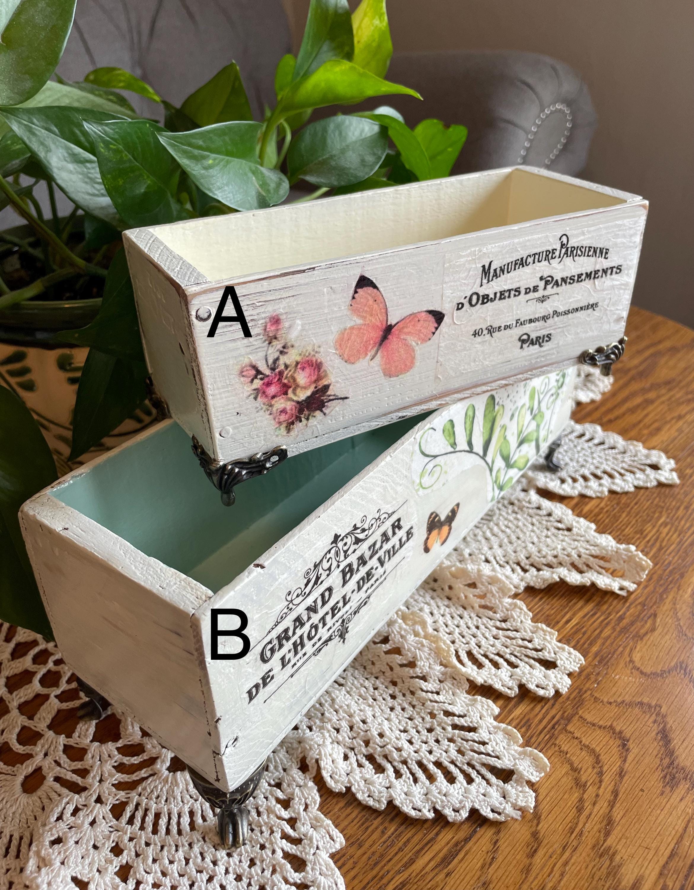 Painted Vintage Cheese Boxes: French Country Farmhouse Decor - Etsy