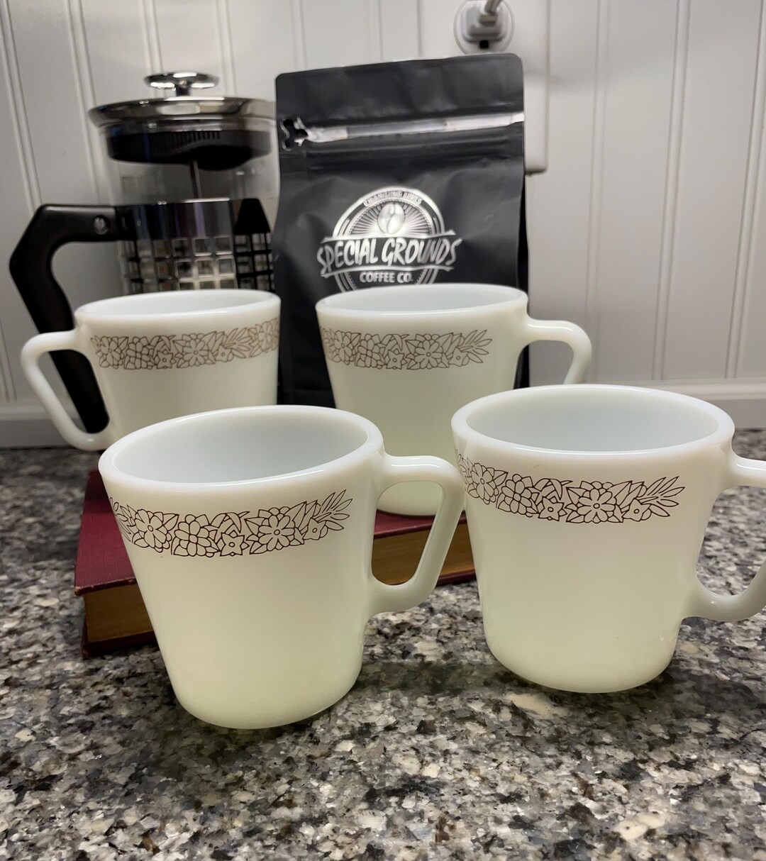 Vintage Pyrex Coffee Mug, Woodland Design, 1970's Pyrex, Mid Century ...