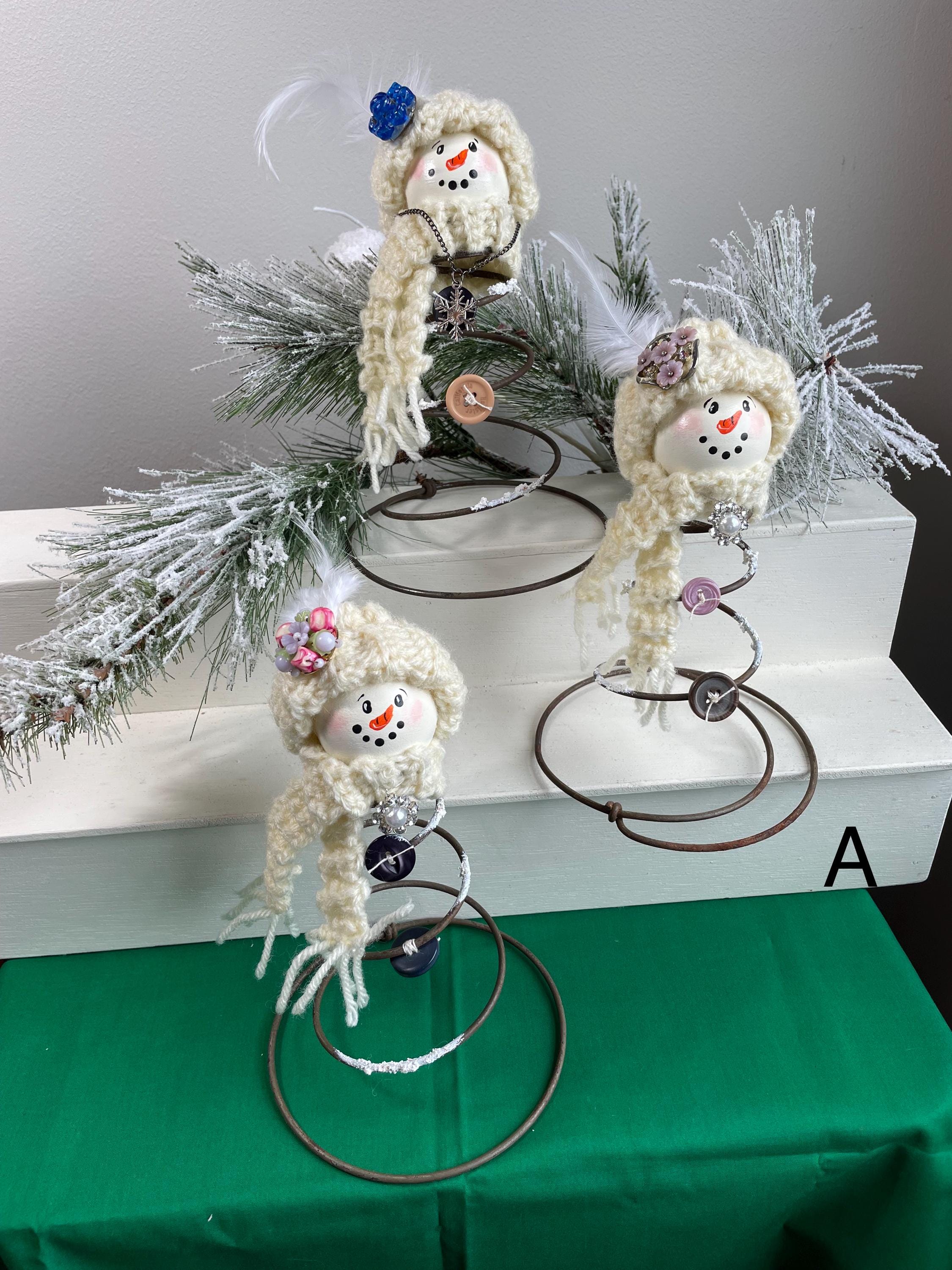 Vintage Bedspring Snowman Decor, Christmas, Winter Decorations - Etsy