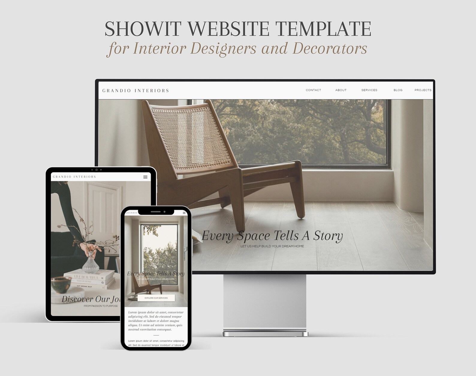 Showit Interior Design Website Template, Modern Interior Website Design ...