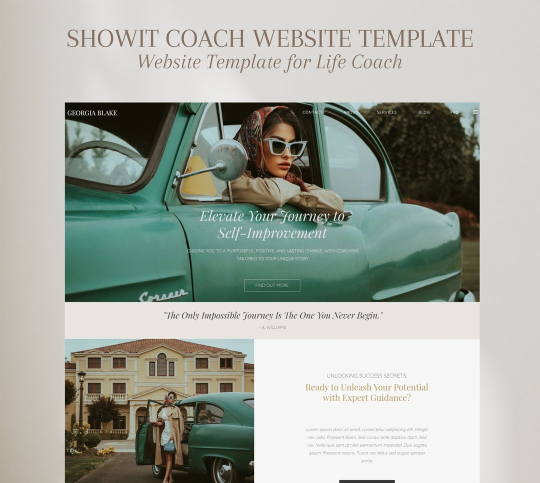 Showit Coach Website Template, Life Coach Website, Personal Coach ...