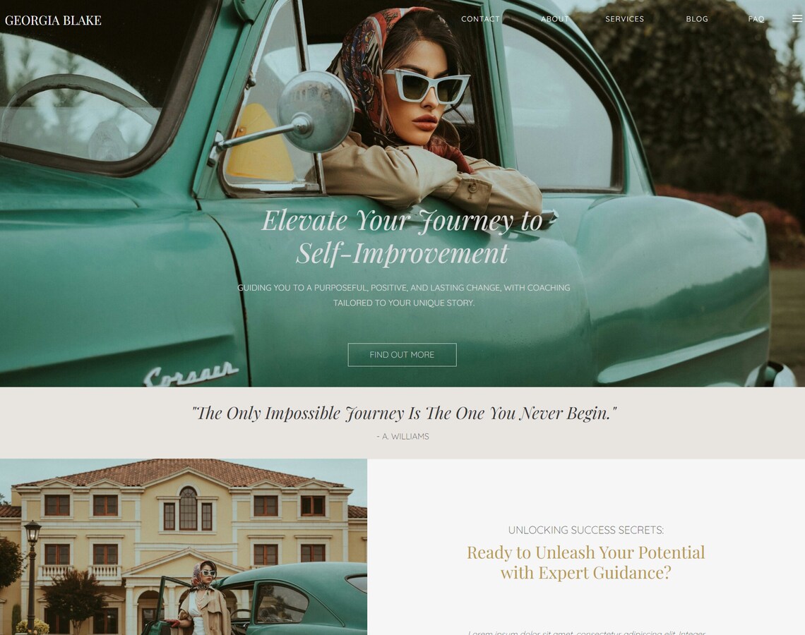 Showit Coach Website Template, Life Coach Website, Personal Coach ...