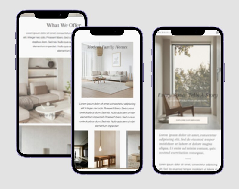 Showit Interior Design Website Template, Modern Interior Website Design ...
