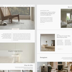 Showit Interior Design Website Template, Modern Interior Website Design ...