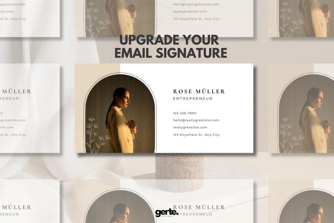 Editable Email Signature Template: Minimalist Canva Design (digital ...