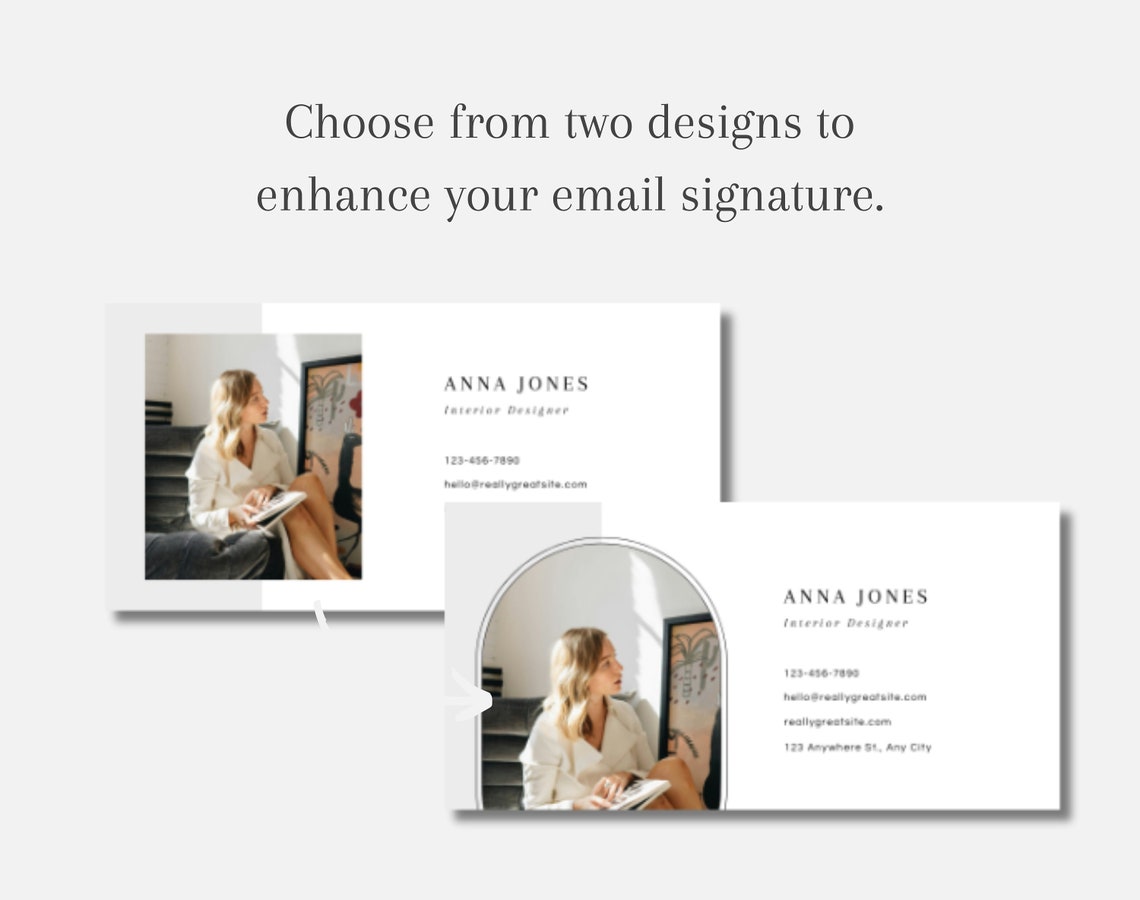 Editable Email Signature Template for Canva, Email Signature, Outlook ...