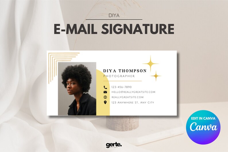 Editable Email Signature Template for Canva: Creative Blog Design ...