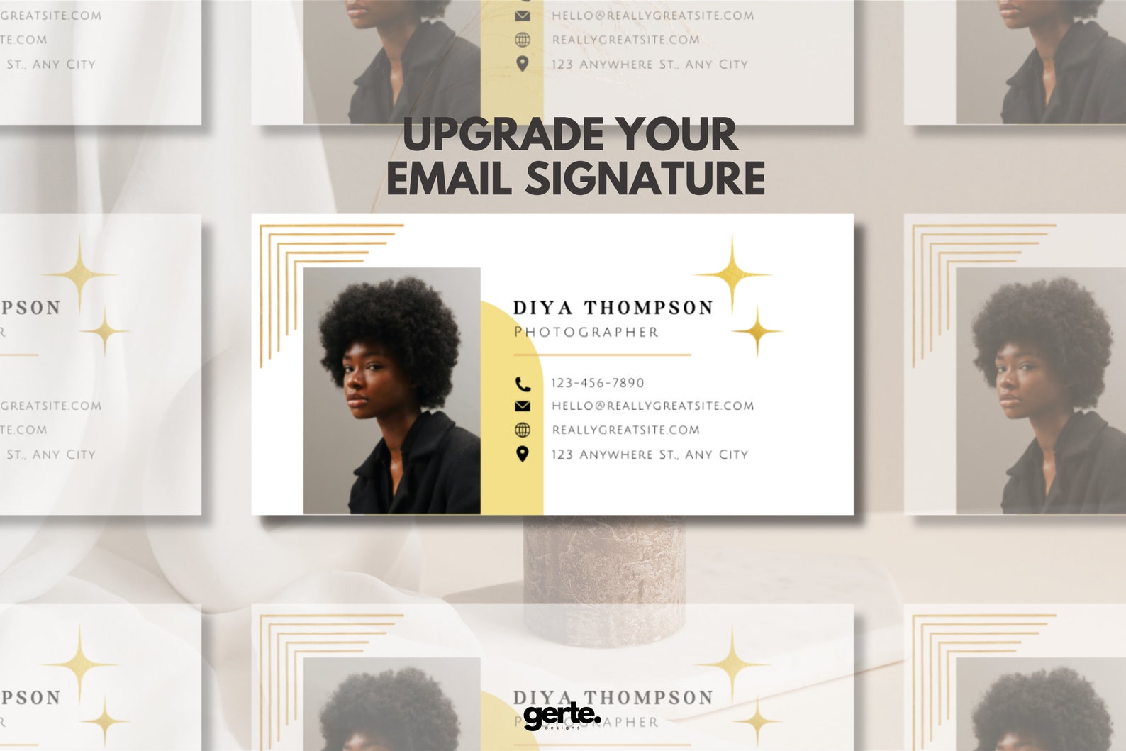 Email Signature Template for Canva Blog Email Design Gmail Email ...