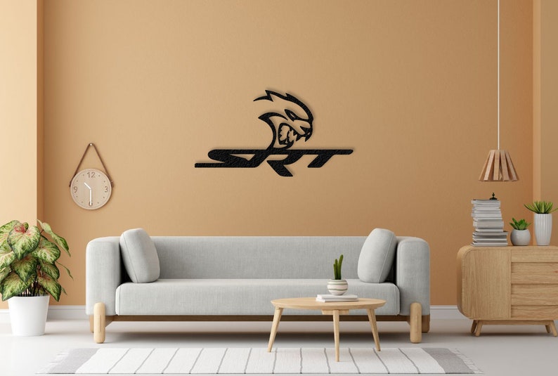 Custom Hellcat LED Wall Art, Metal Car Decor With Hellcat Logo, Perfect ...