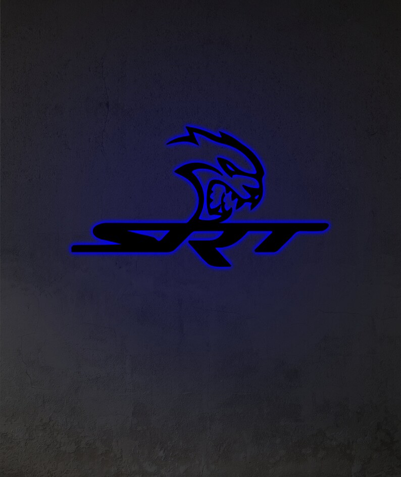 Custom Hellcat LED Wall Art, Metal Car Decor With Hellcat Logo, Perfect ...