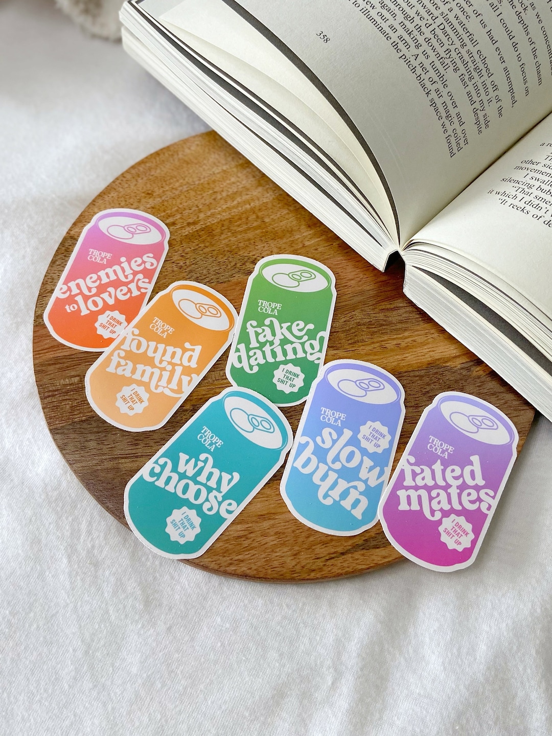 Trope Cola Bookish Sticker Kindle Sticker Fated Mates Enemies to Lovers ...