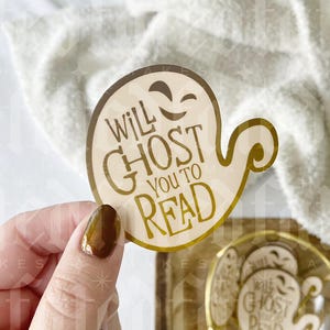 Will Ghost You to Read | Spooky | Bookish Sticker | Kindle Sticker - Etsy