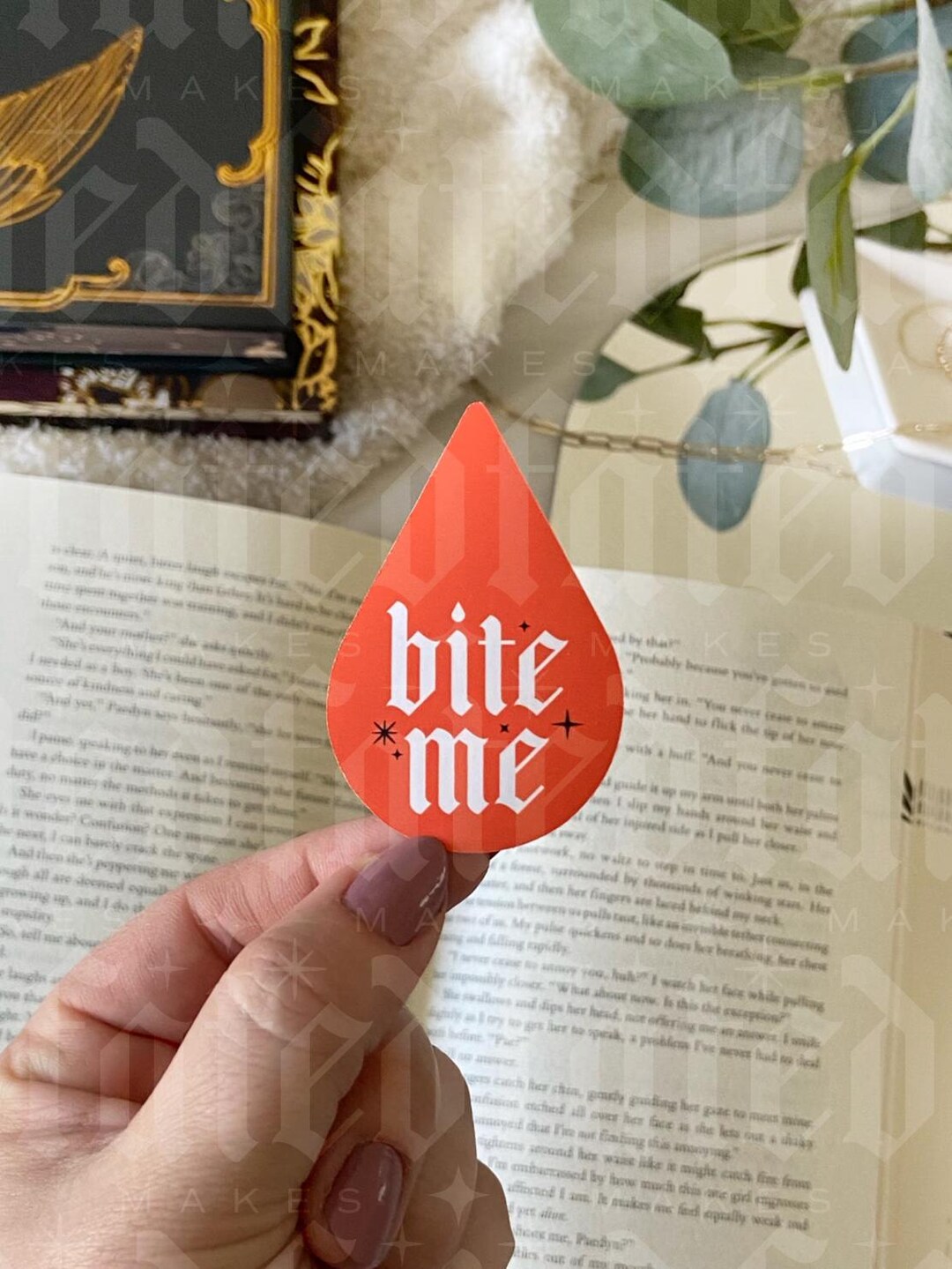 Bite Me | Vampire Sticker | Bookish Sticker | Kindle Sticker - Etsy