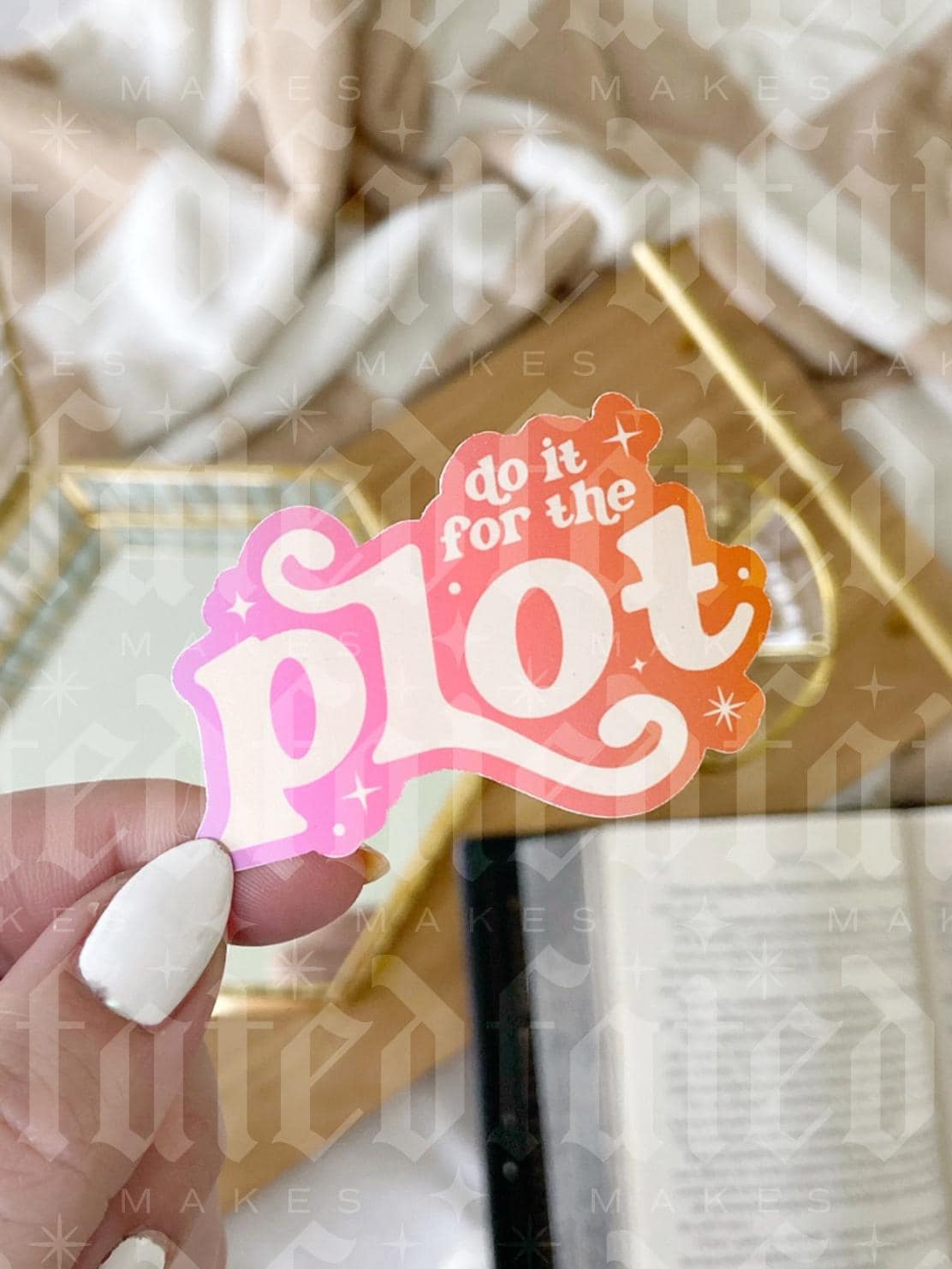 Do It for the Plot | Bookish Sticker | Kindle Sticker - Etsy