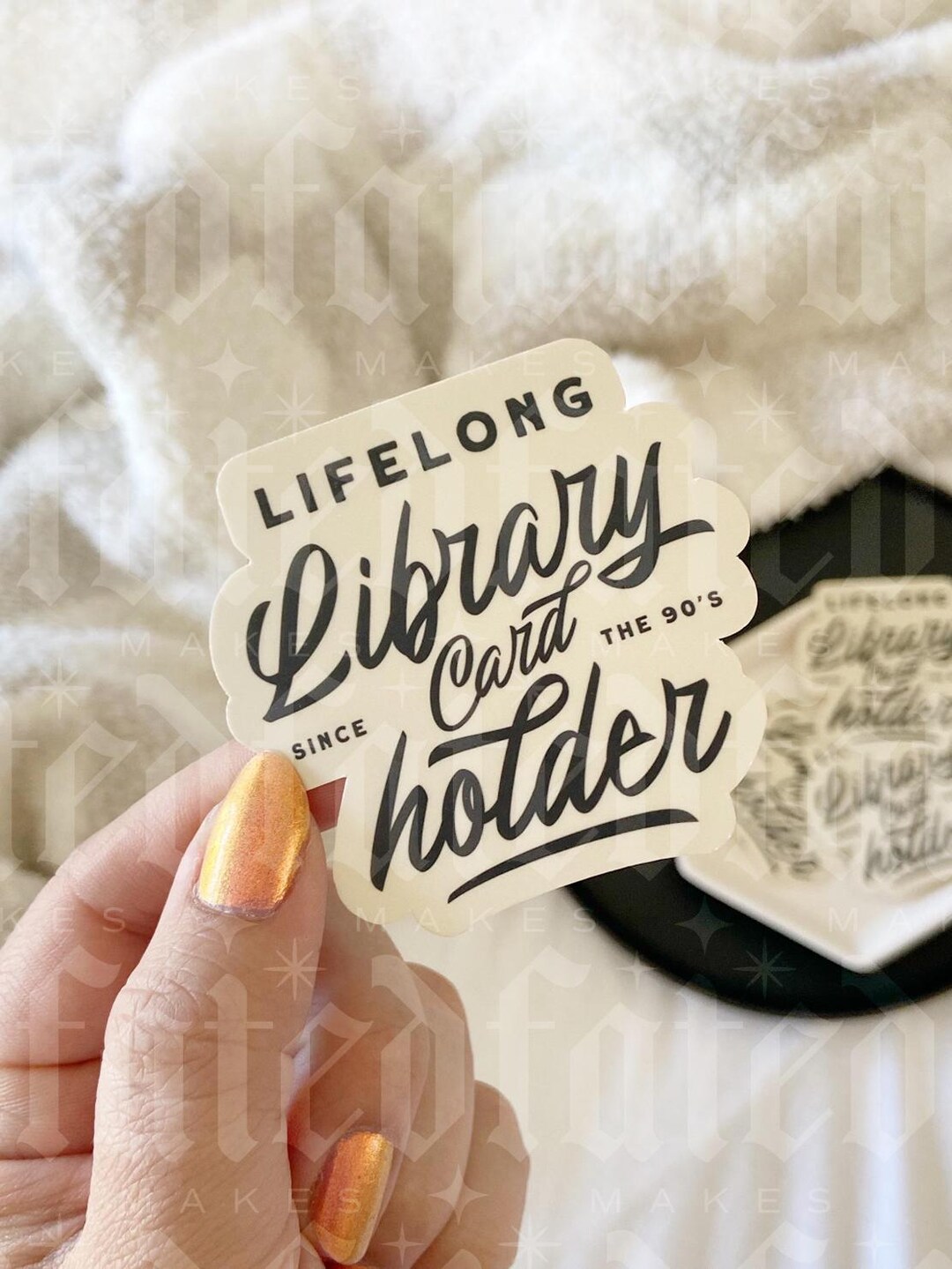 Library Card Holder | Vintage Sticker | Millenial | Bookish Sticker ...