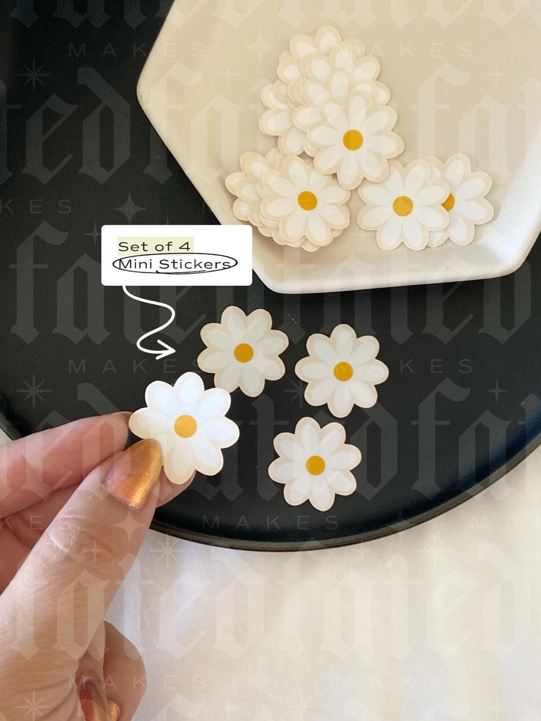 4 Pack of Gap Filler Mini-stickers | Daisy | Stickers - Etsy