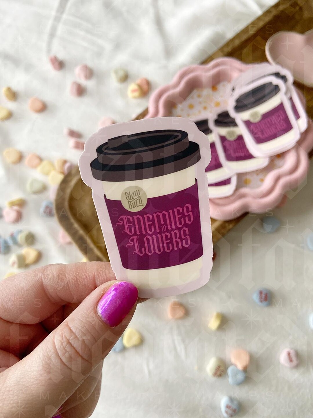 Enemies to Lovers Coffee | Romance Sticker | Bookish Sticker | Kindle ...