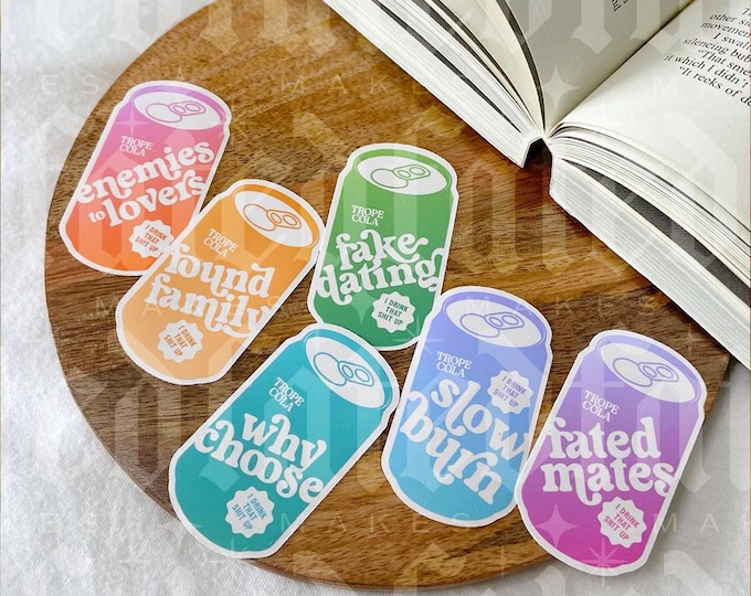 Trope Cola | Bookish Sticker | Kindle Sticker | Fated Mates | Enemies ...