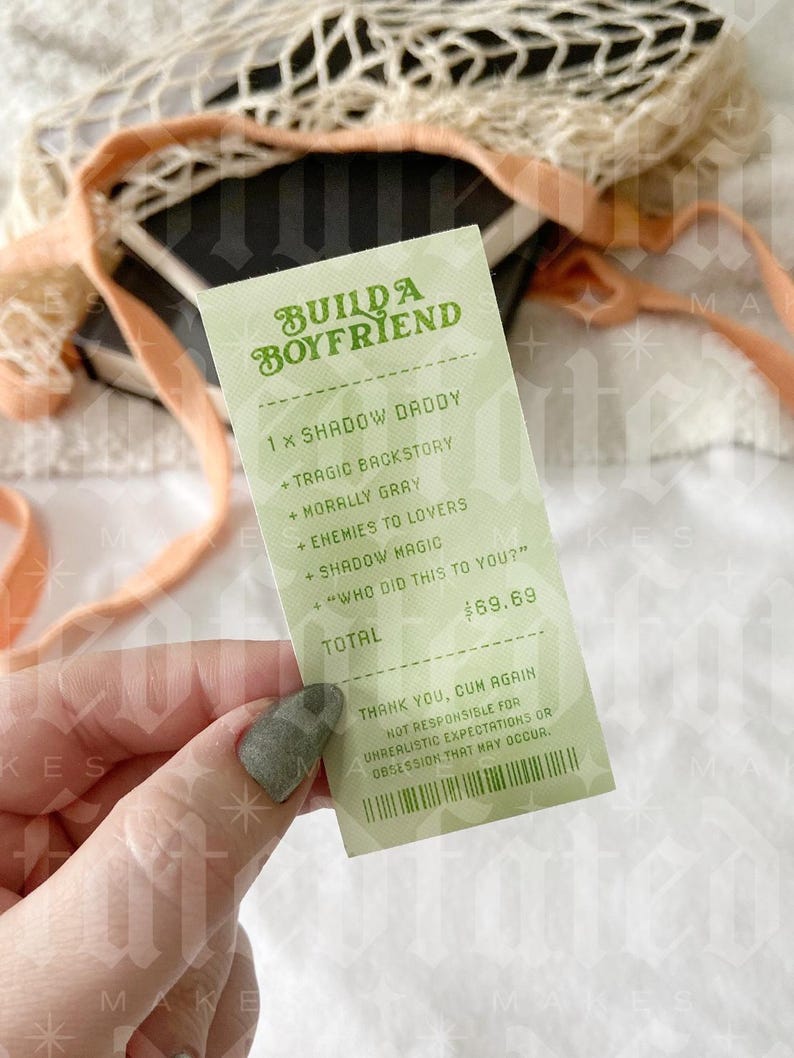 Book Boyfriend Receipts | Bookish Sticker | Romance | Fantasy Romance ...