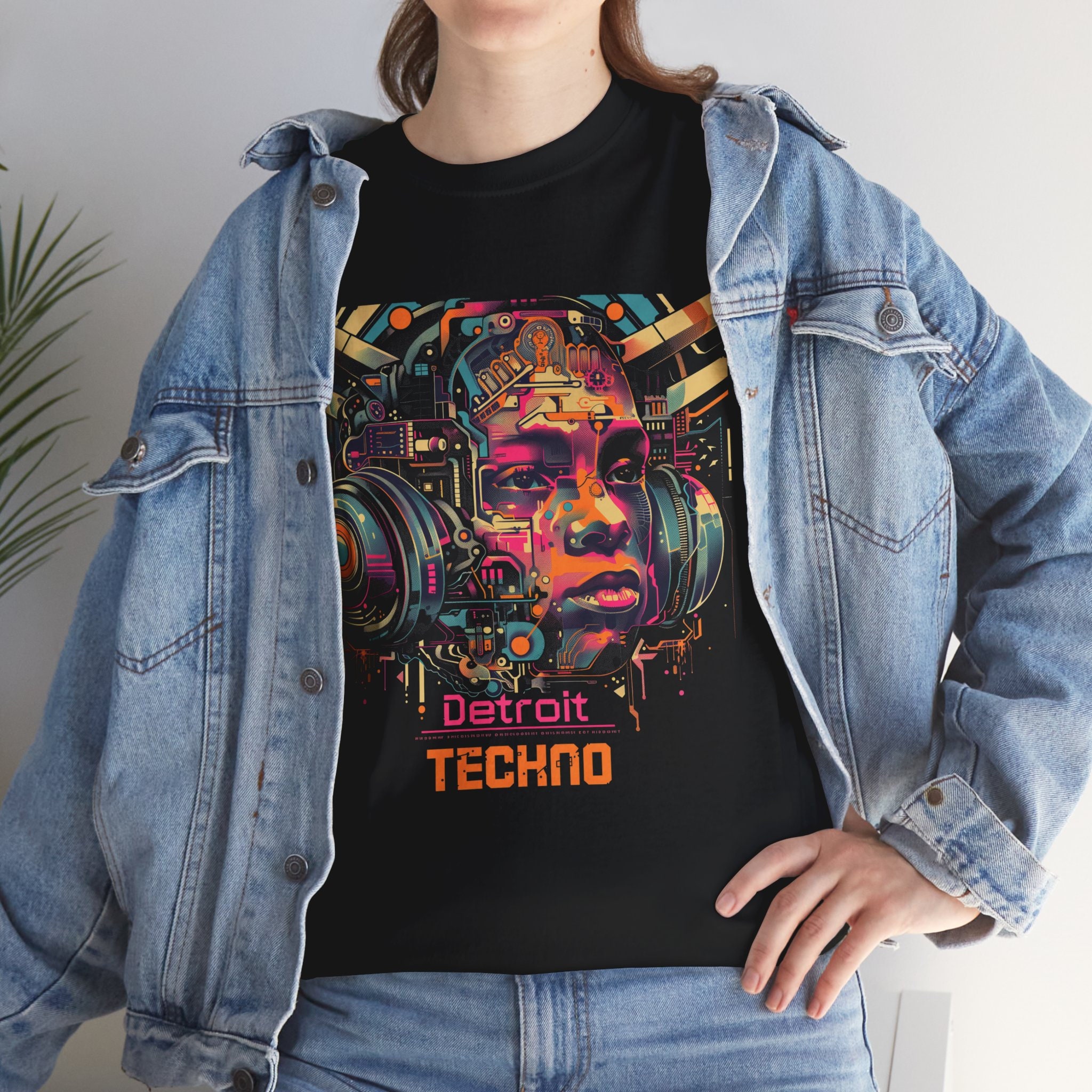 DETROIT TECHNO T-shirt, Dance Music, Rave, House, Dj, Robot, Android ...