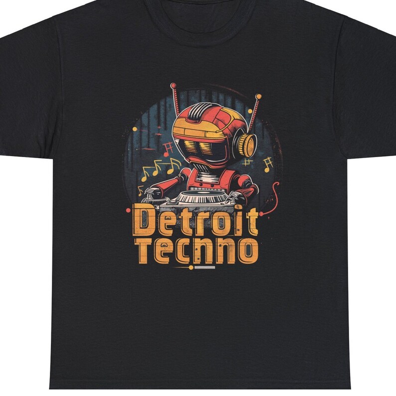 Detroit Techno T-shirt, Robot Graphic, Electronic Music Tee - Etsy
