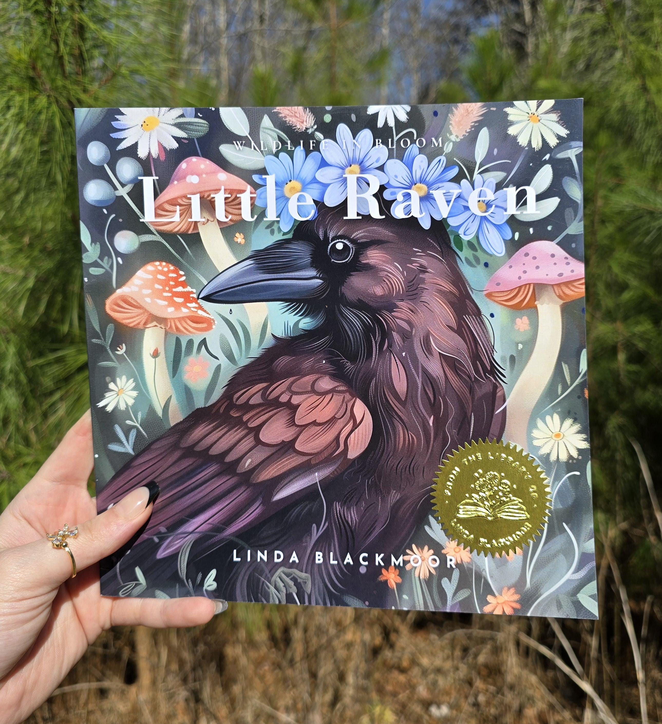 Little Raven | Wildlife in Bloom Series Picture Book Children Magical ...