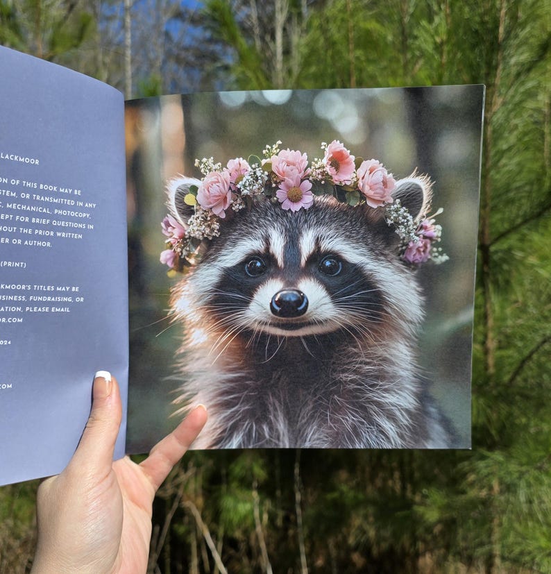 Little Raccoon | Wildlife in Bloom Series Picture Book Children Magical ...