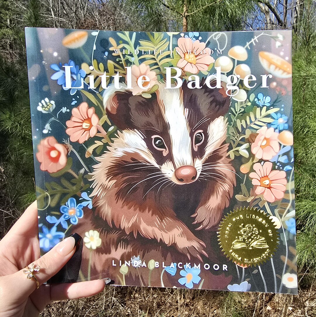 Little Badger | Wildlife in Bloom Series Picture Book Children Magical ...