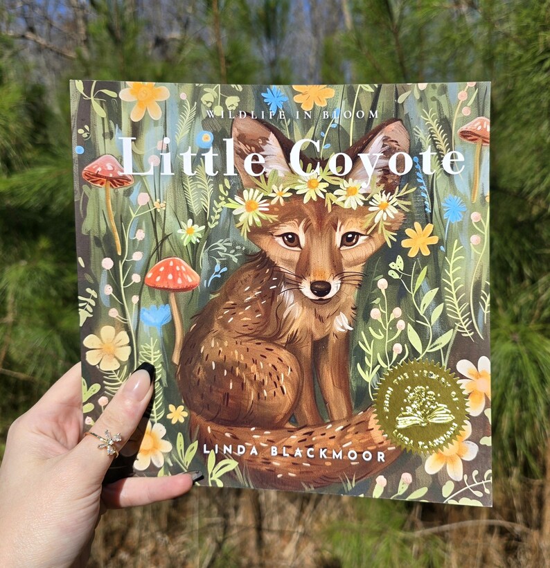 Little Coyote | Wildlife in Bloom Series Picture Book Children Magical ...