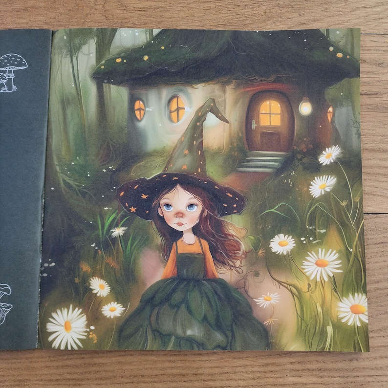 The Little Green Witch Children's Picture Book Witchy Magical Mushroom ...
