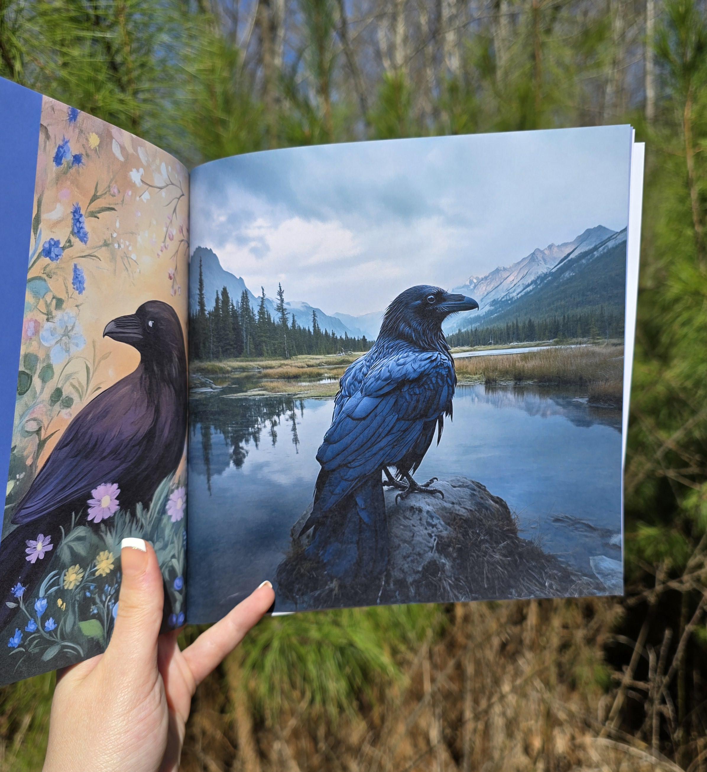 Little Raven | Wildlife in Bloom Series Picture Book Children Magical ...