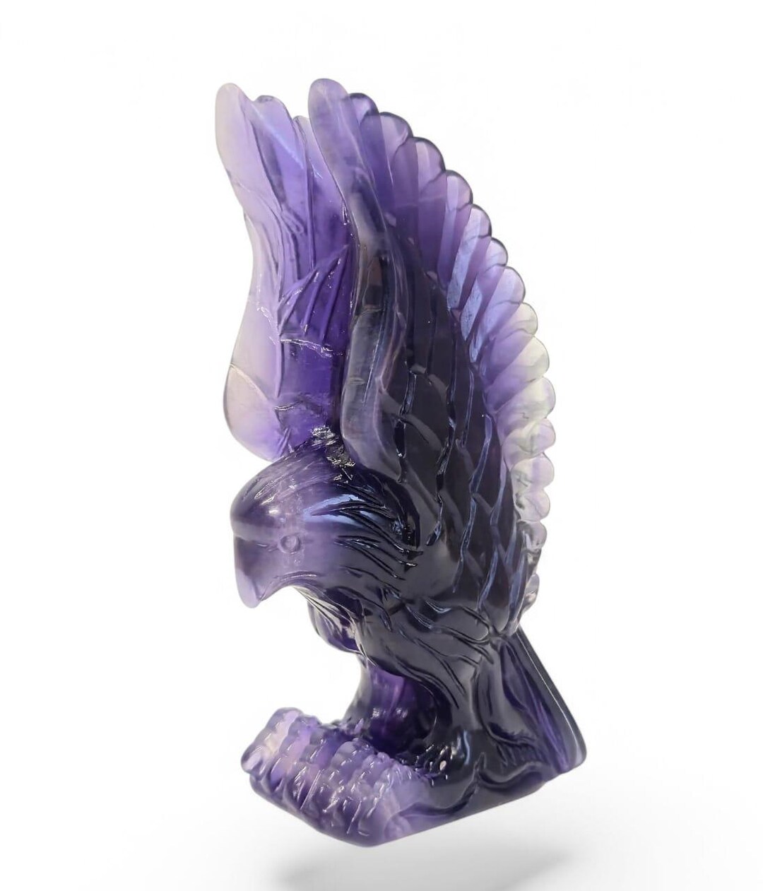 Fluorite Eagle - Lizard Figurine, Stunning Natural Crystal Eagle Statue ...