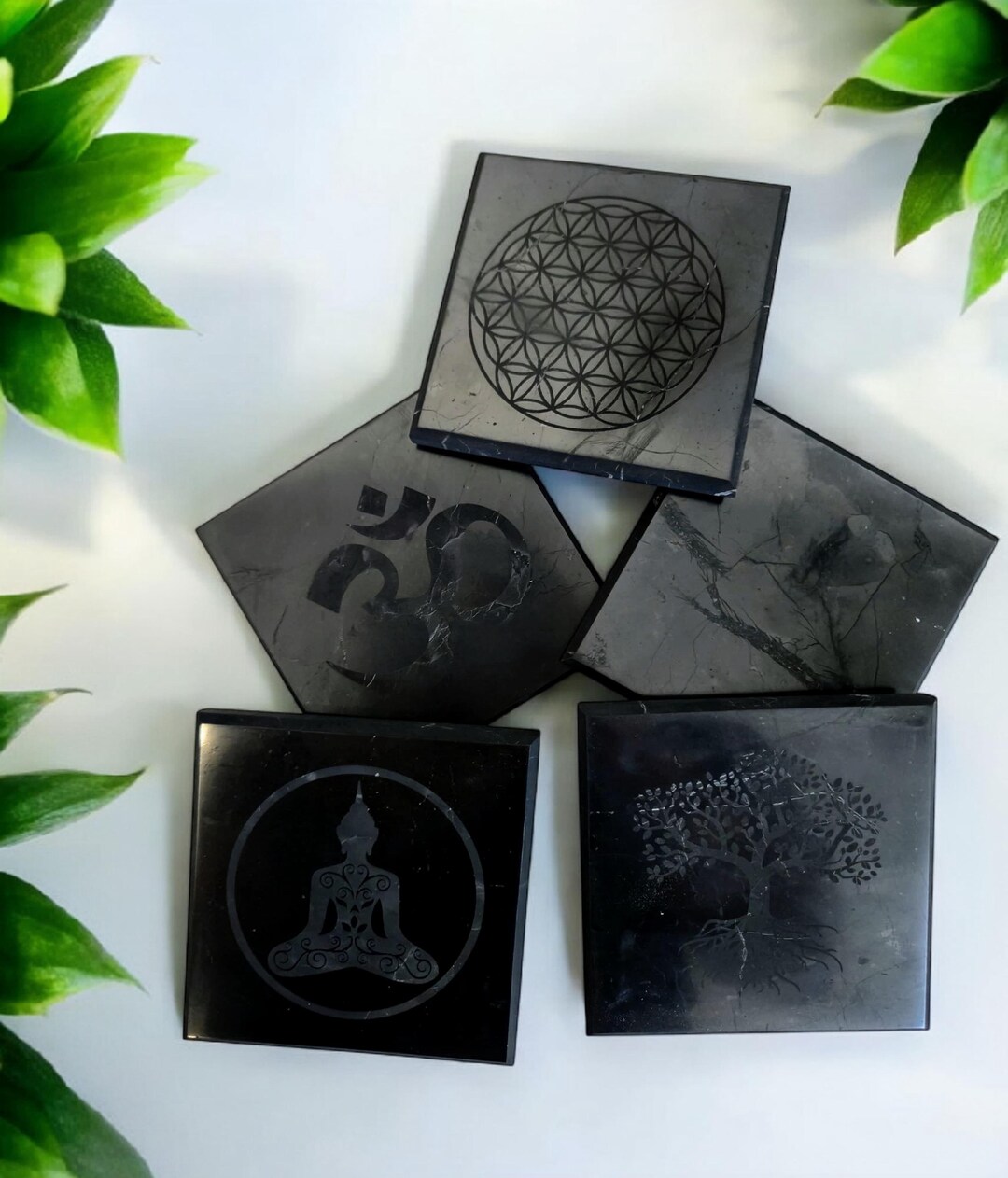Engraved Shungite Tile, Tree of Life, EMF Protection - Etsy